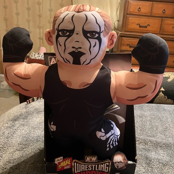 Toys | New Aew Wrestling Buddies Sting 12 Talking Plush Buddy Wwe Wcw ...